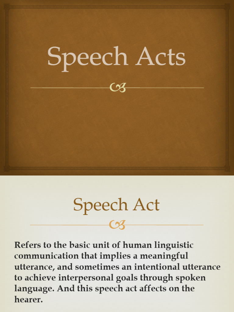 Speech Act | PDF | Cognitive Science | Communication