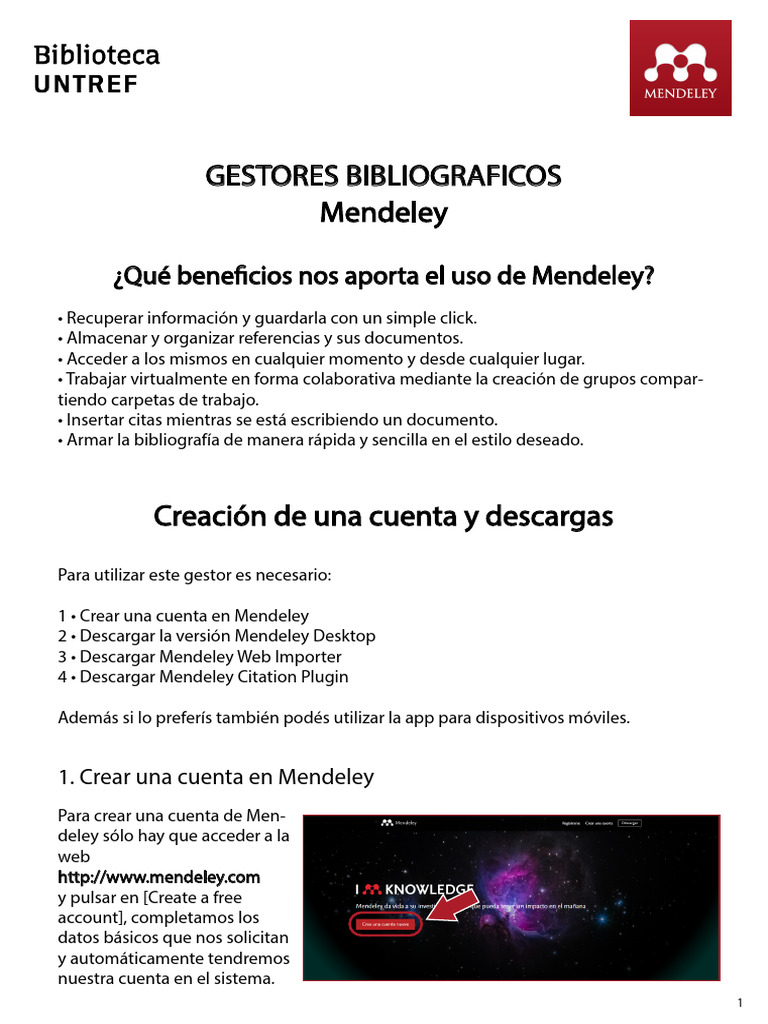 Guía Completa de Uso de Mendeley | PDF | Metadatos | Red mundial