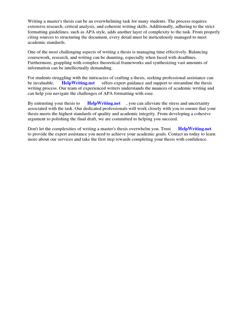 Reference Master Thesis Apa | PDF | Apa Style | Thesis