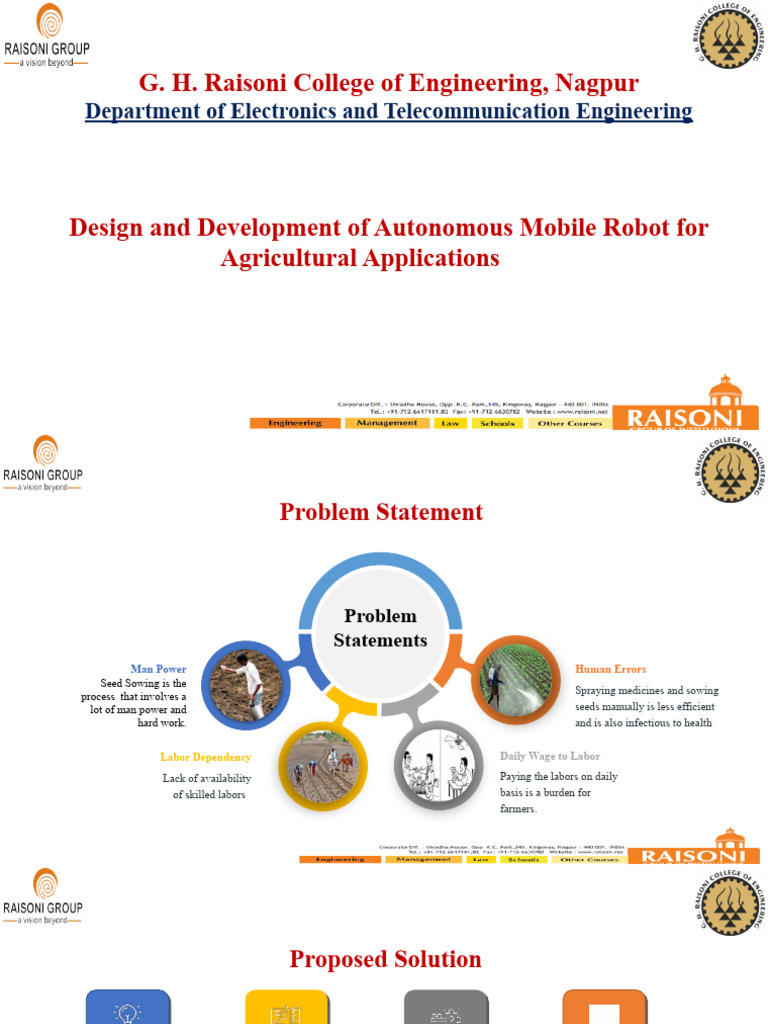 Agrobot Project PPT 1_2 | PDF | Robot | Robotics