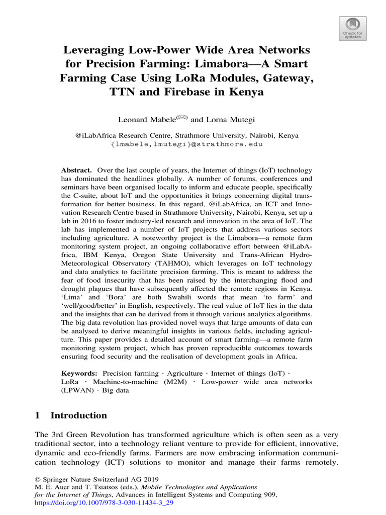 Leveraging Low-Power Wide Area Networks For Precision Farming ... Leveraging Low-Power Wide Area Networks For Precision Farming ...