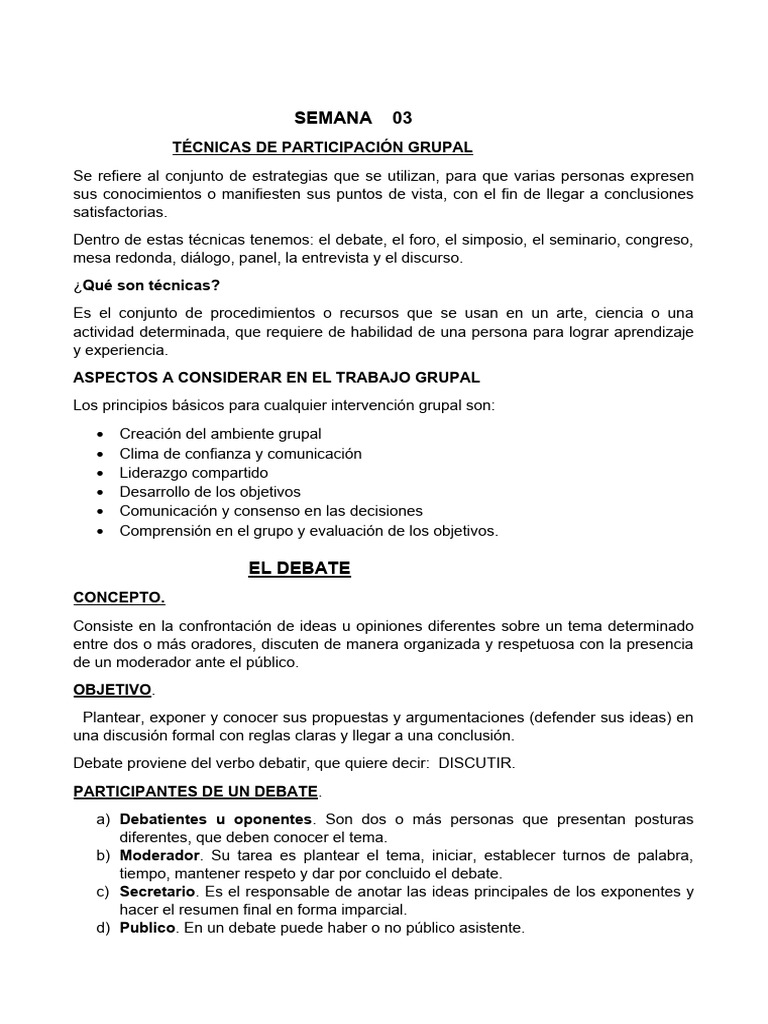 Técnicas de Participación Grupal | PDF