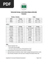 Bell Timings 2025 - 2026 | PDF