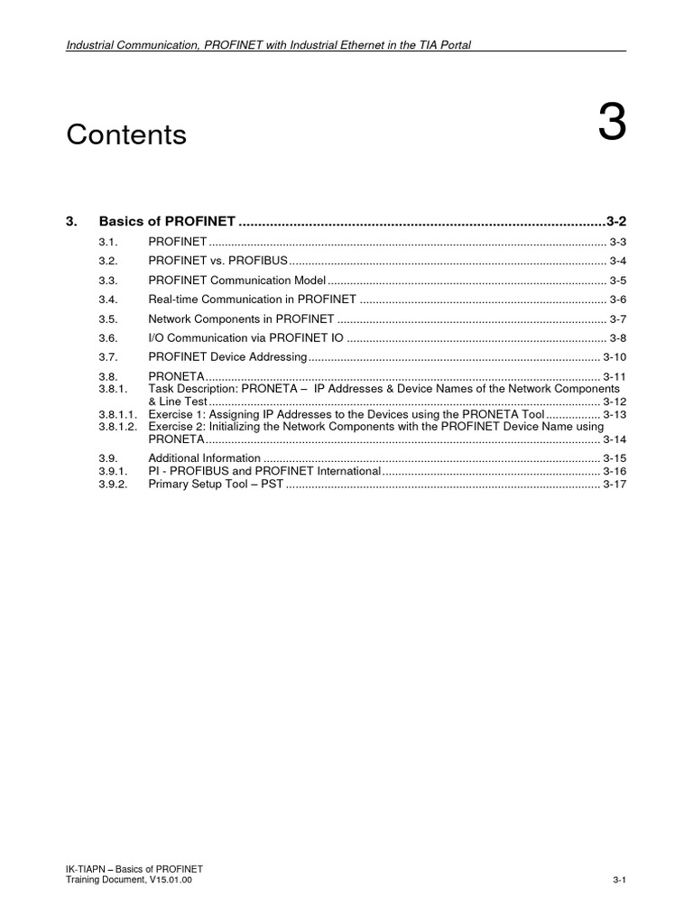 IK-TIAPN 03E Basics PROFINET | PDF
