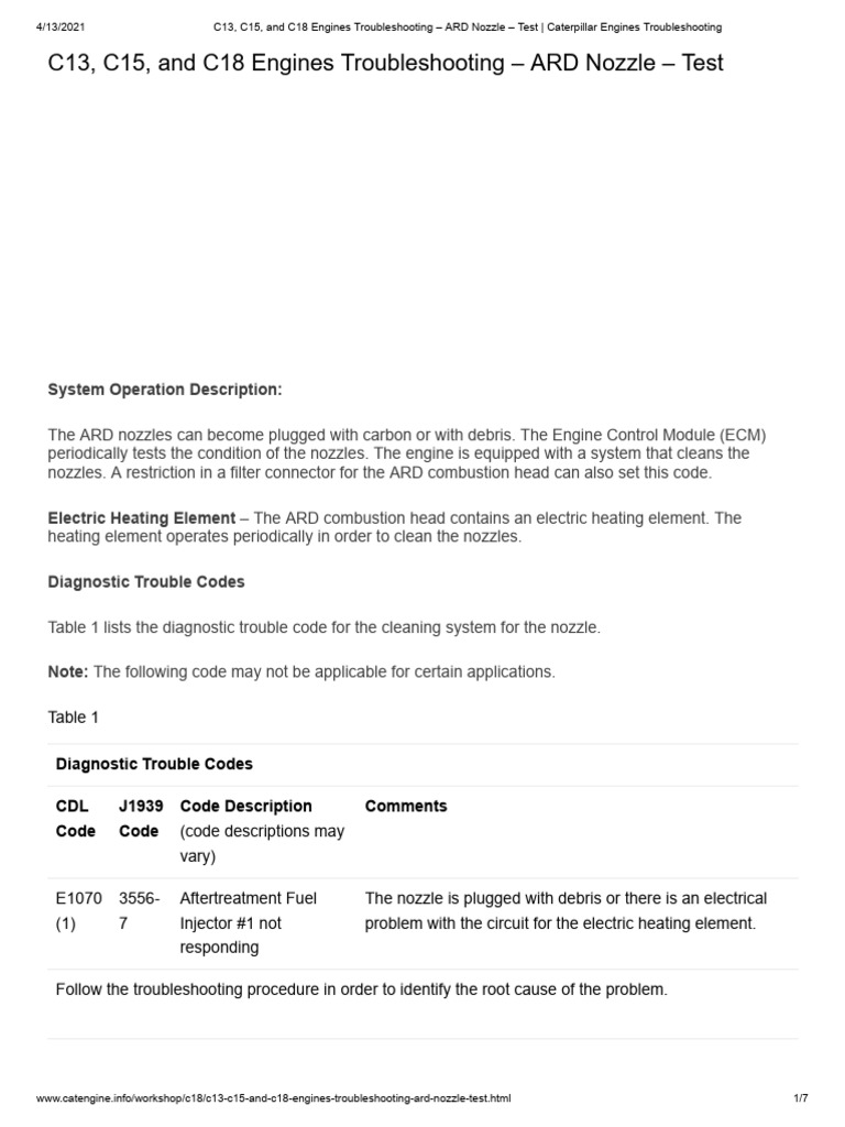 C13, C15, C18 Engine ARD Nozzle Guide | PDF | Science & Mathematics