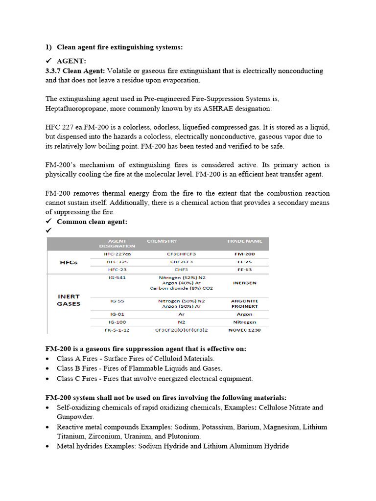 Clean Agents 1 | PDF | Fires | Valve