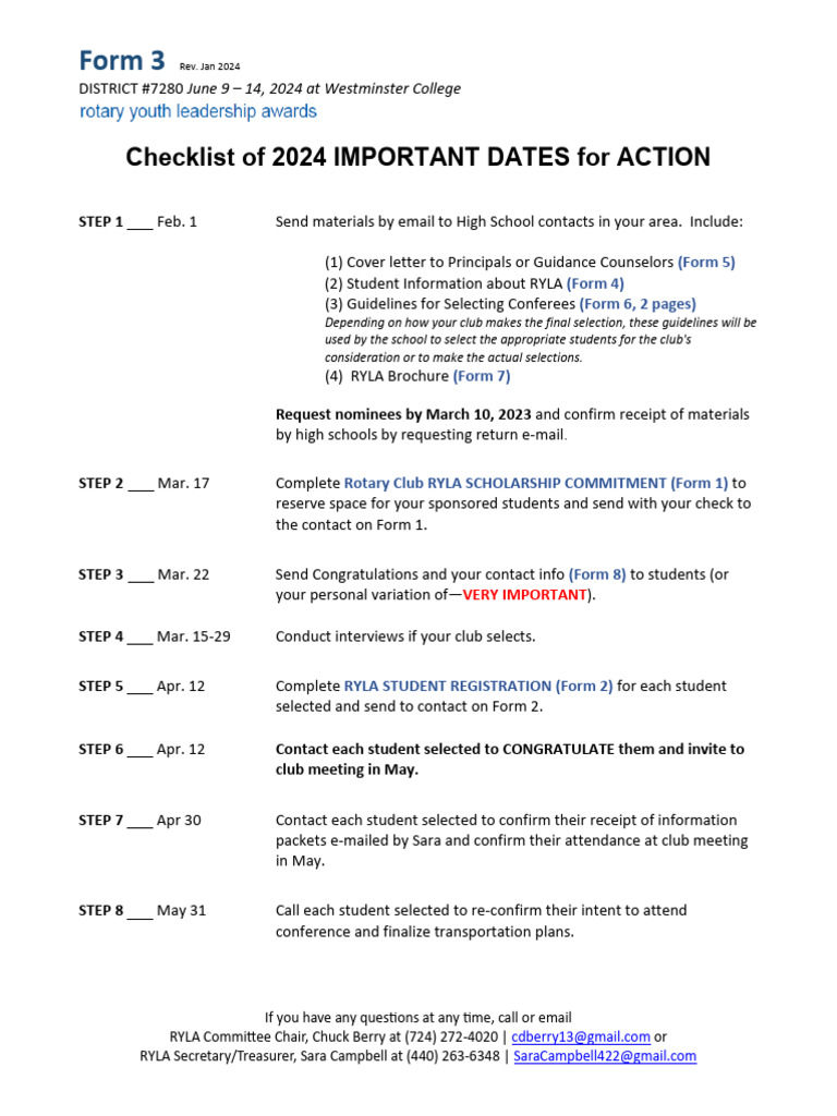 form 3 important dates to remember | PDF