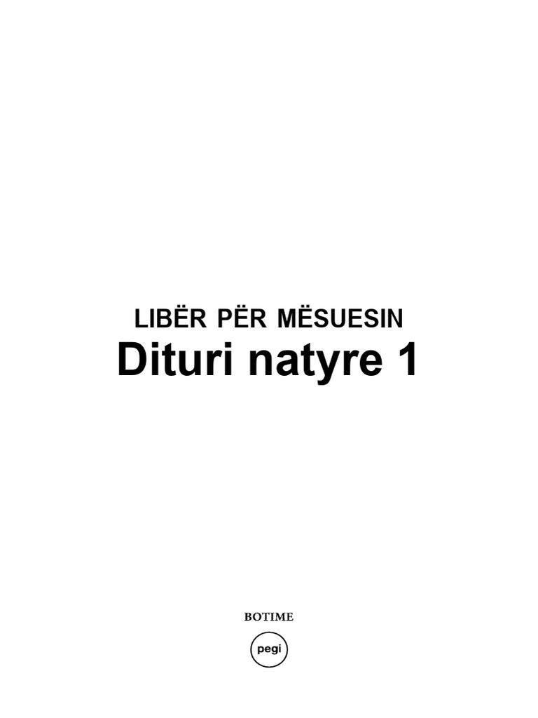 Dituri Natyre 1 - Liber Per Mesuesin | PDF