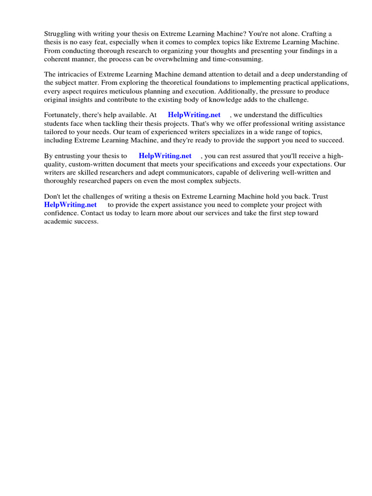Thesis On Extreme Learning Machine | PDF | Machine Learning ... Thesis On Extreme Learning Machine | PDF | Machine Learning ...
