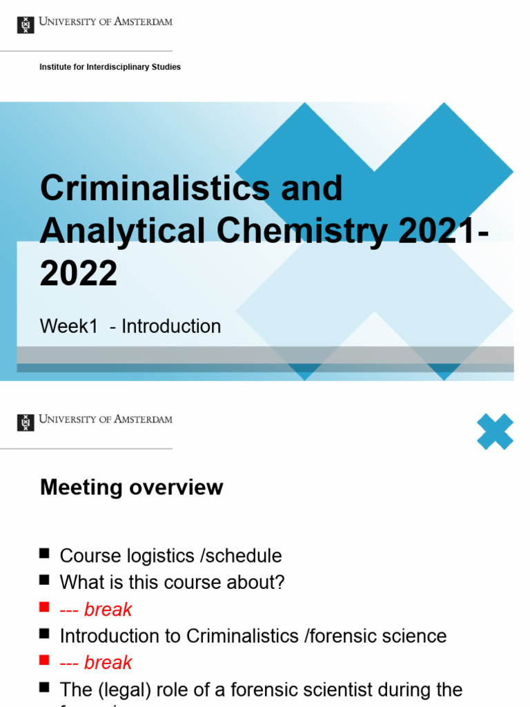 CRAC Week 1 2122 Introduction | PDF | Forensic Science | Expert