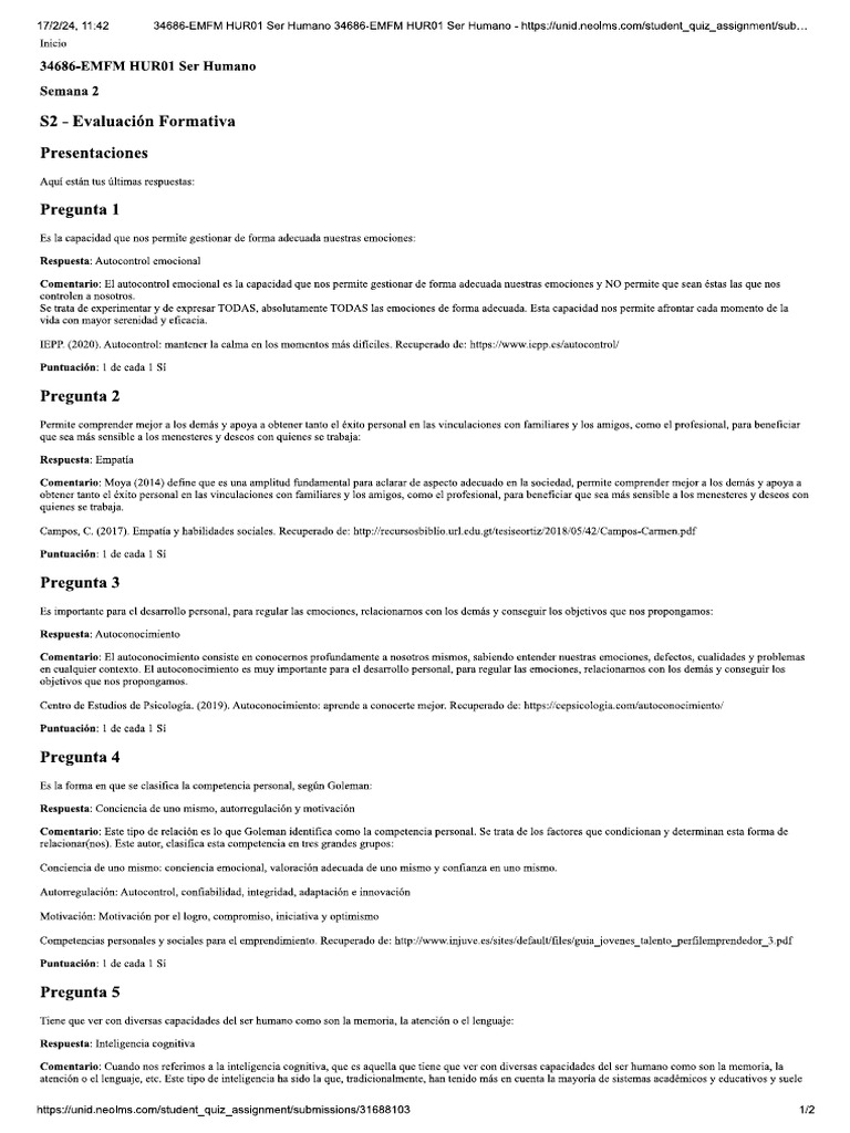 Evaluacion Formativa 2 | PDF