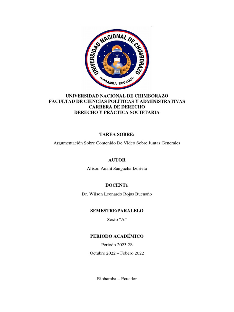 Sangacha Alison Tarea #1B | PDF | Seguro | Toma de decisiones