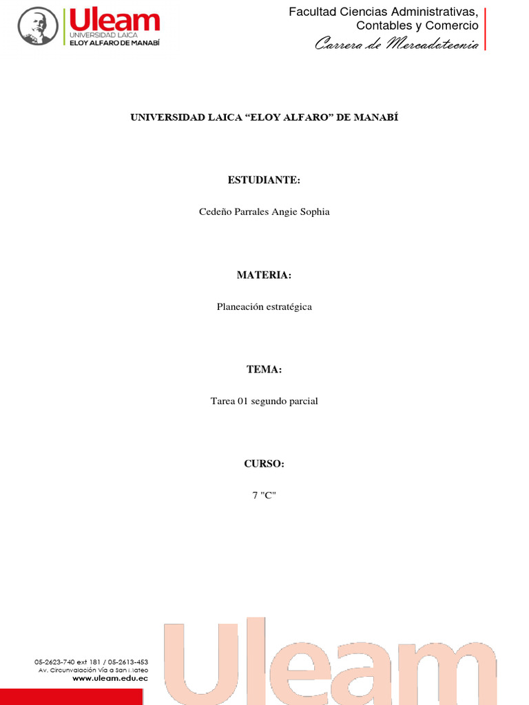 Tarea 01 | PDF | Análisis FODA | Negocios económicos Tarea 01 | PDF | Análisis FODA | Negocios económicos