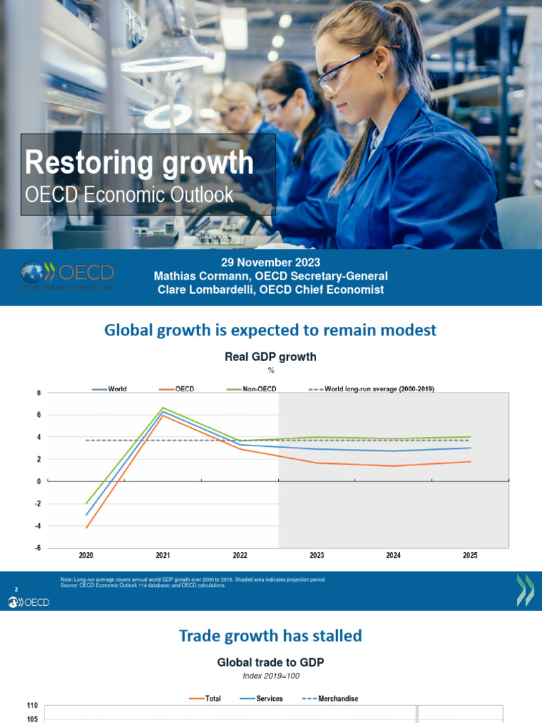 Economic Outlook OECD November 2023 Presentation | PDF