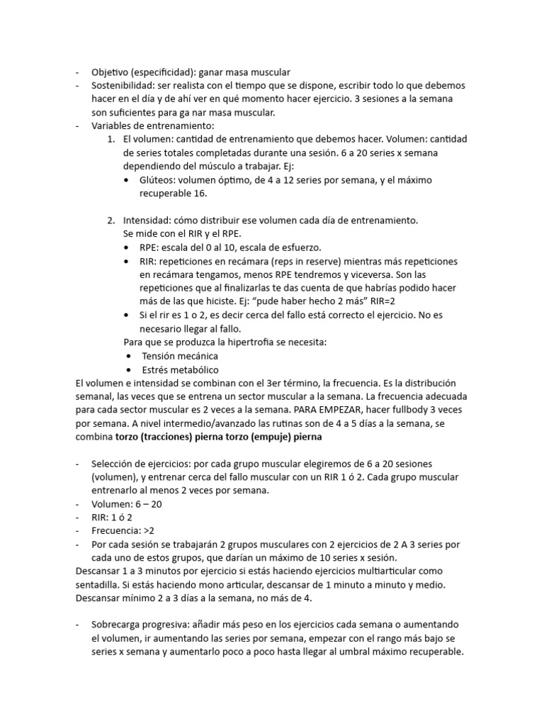 Diseñar Rutina de Ejercicios | PDF