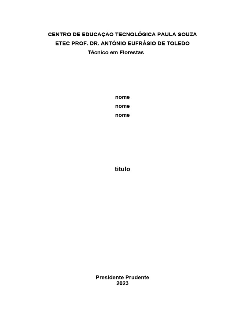 Modelo de TCC | PDF