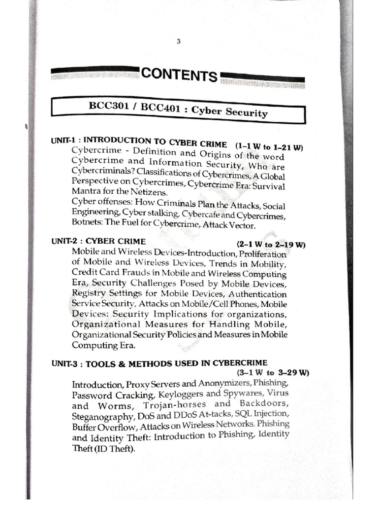 Cyber Security Quantum (BCC-301) | PDF