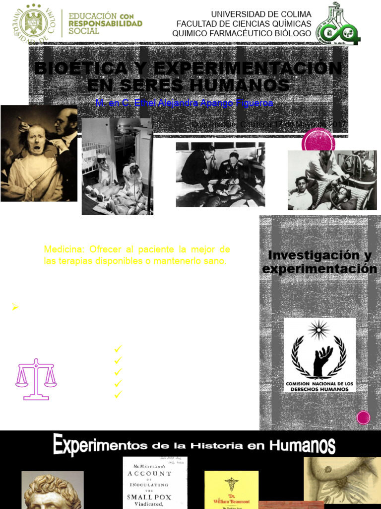 Bioética en la Experimentación Humana | PDF | Experimentar | Bioética