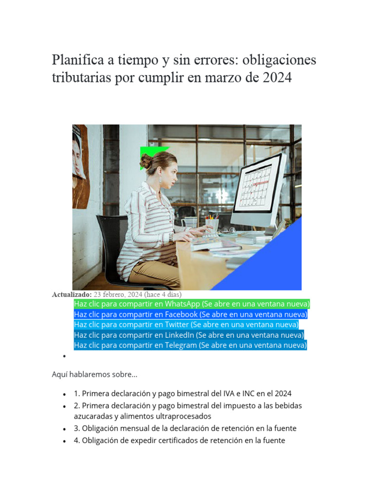 Planifica A Tiempo y Sin Errores | PDF | Impuestos | Finanza pública