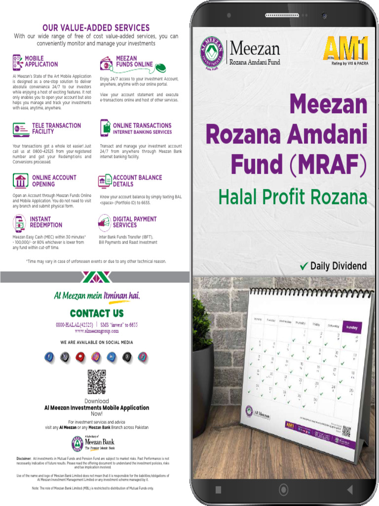 Meezan-Rozana-Amdani-Fund | PDF | Investing | Money Market Fund