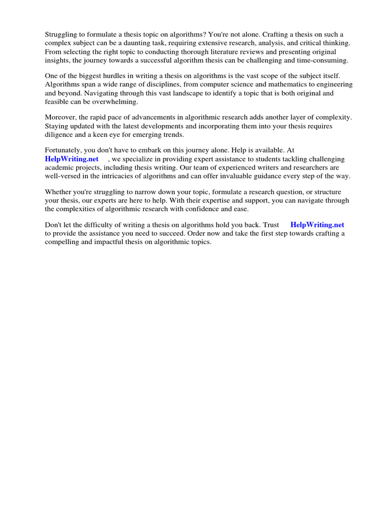 Algorithm Thesis Topic | PDF | Machine Learning | Algorithms