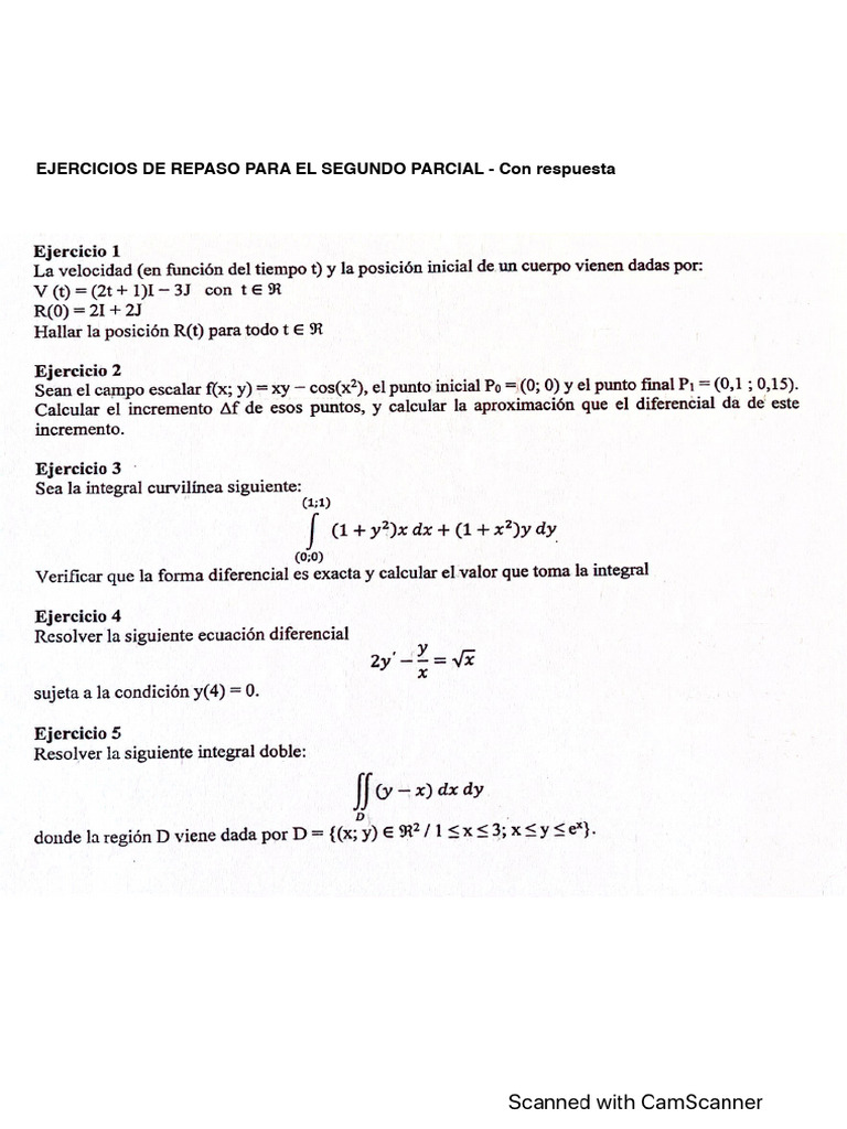 Ejercicios 2do Parcial - Con Respuesta | PDF | Métodos y materiales de enseñanza | Ciencia y ...