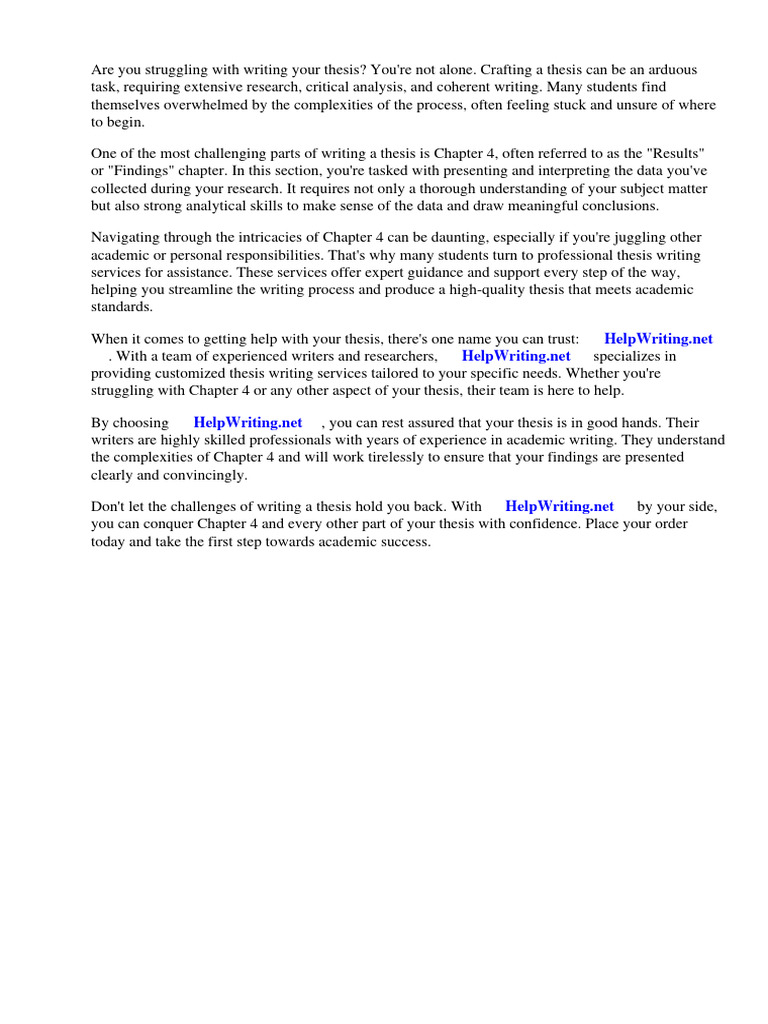 Chapter 4 Thesis PDF | PDF