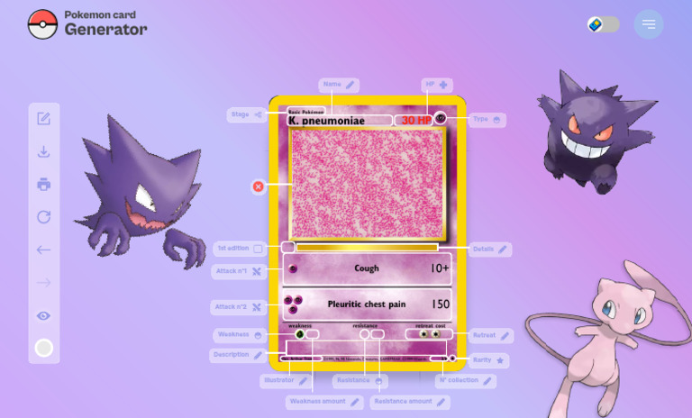 Create Your Own Pokemon Card Pokemon Card Generator | PDF