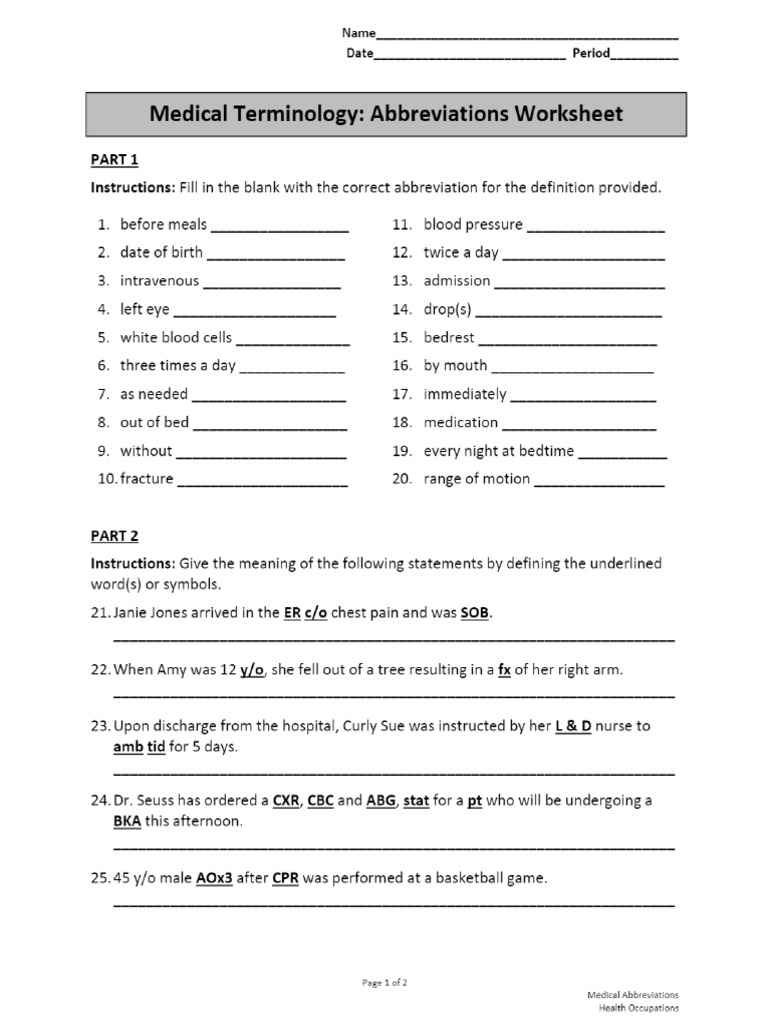 Medical Terminology | PDF
