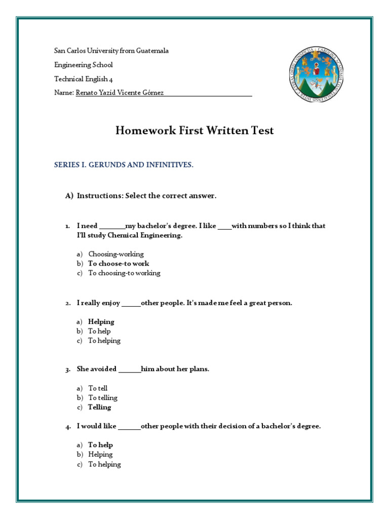 Homework 1_ First Exam TE4 | PDF