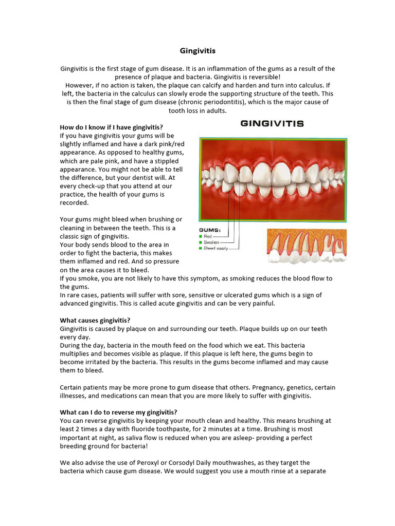 gingivitis | PDF | Mouth | Causes Of Death