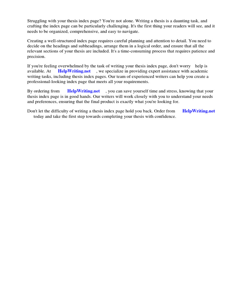 Thesis Index Page | PDF