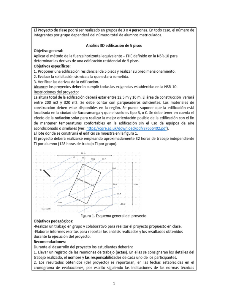 Proyecto de clase 2020 2 | PDF | edificio