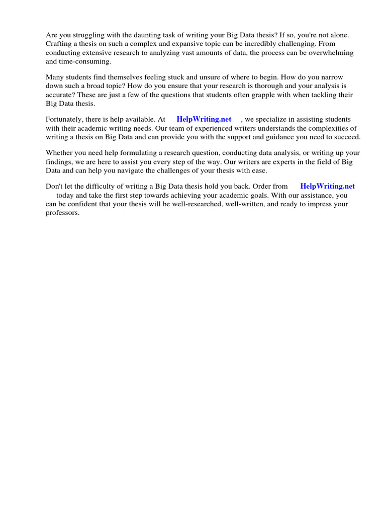 Big Data Thesis Pdf Big Data Data 4067