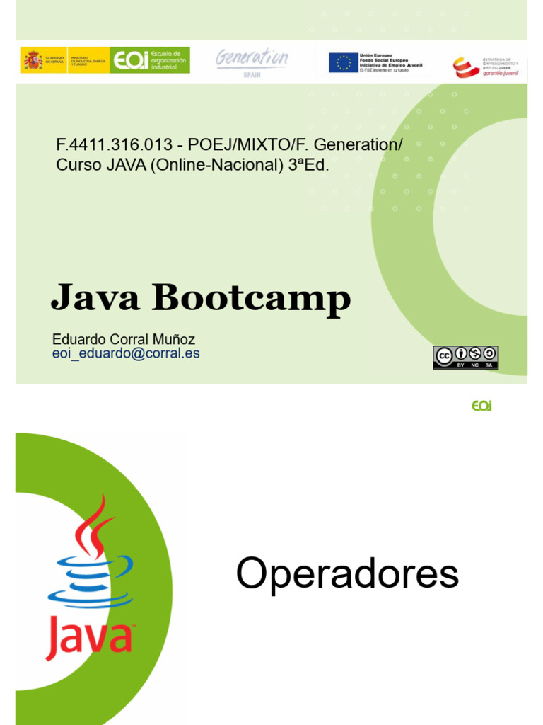 Curso de Operadores en Java Online | PDF | Informática | Lógica matemática
