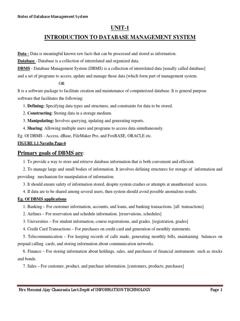 Intro To DBMS | PDF | Object (Computer Science) | Databases