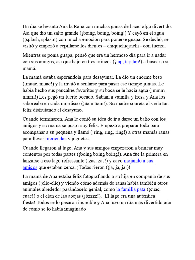 Ana La Rana Saltarina | PDF