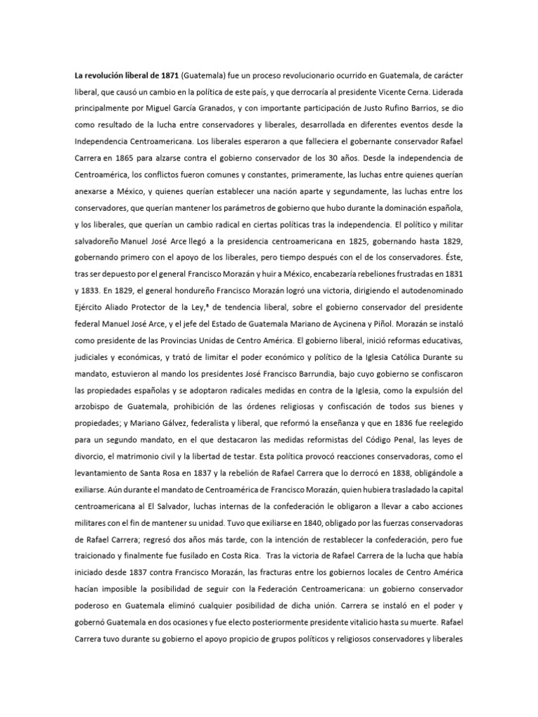 Reforma Liberal 1871 | PDF | Guatemala