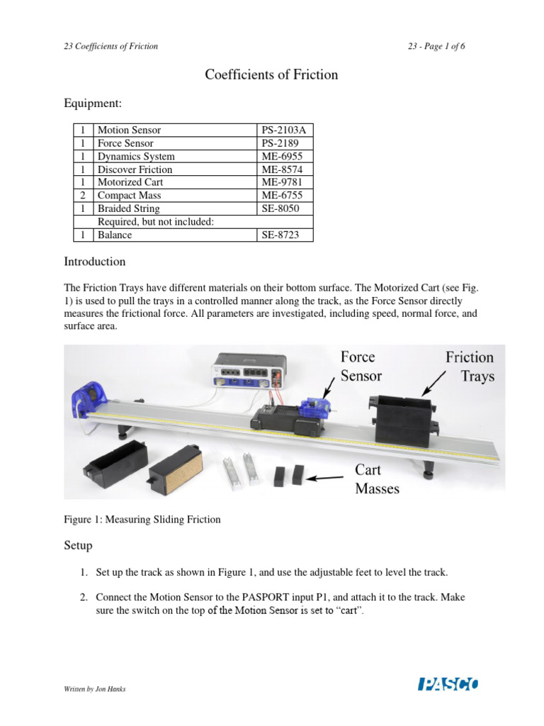 Analyzing Coefficients of Friction | PDF | Friction | Force