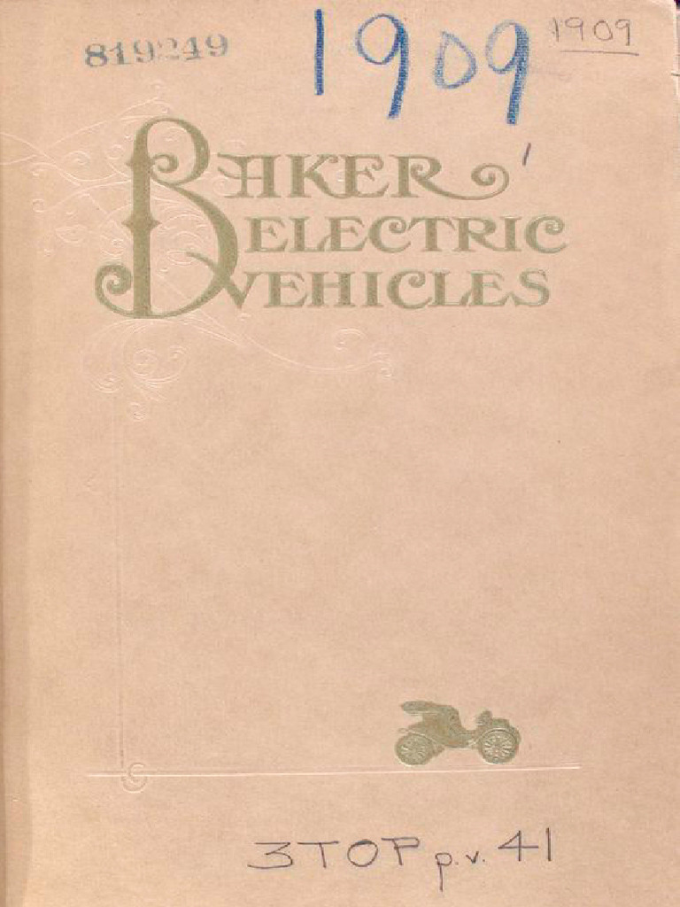Baker Electric Vehicles (1909) | PDF