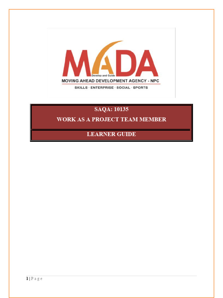 10135 - LEARNER GUIDE | PDF | Motivational | Motivation