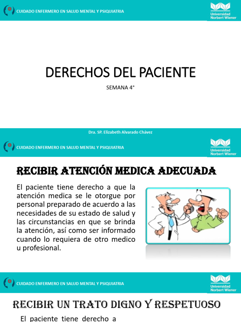 Derechos Del Paciente | PDF | Salud mental | Psiquiatría