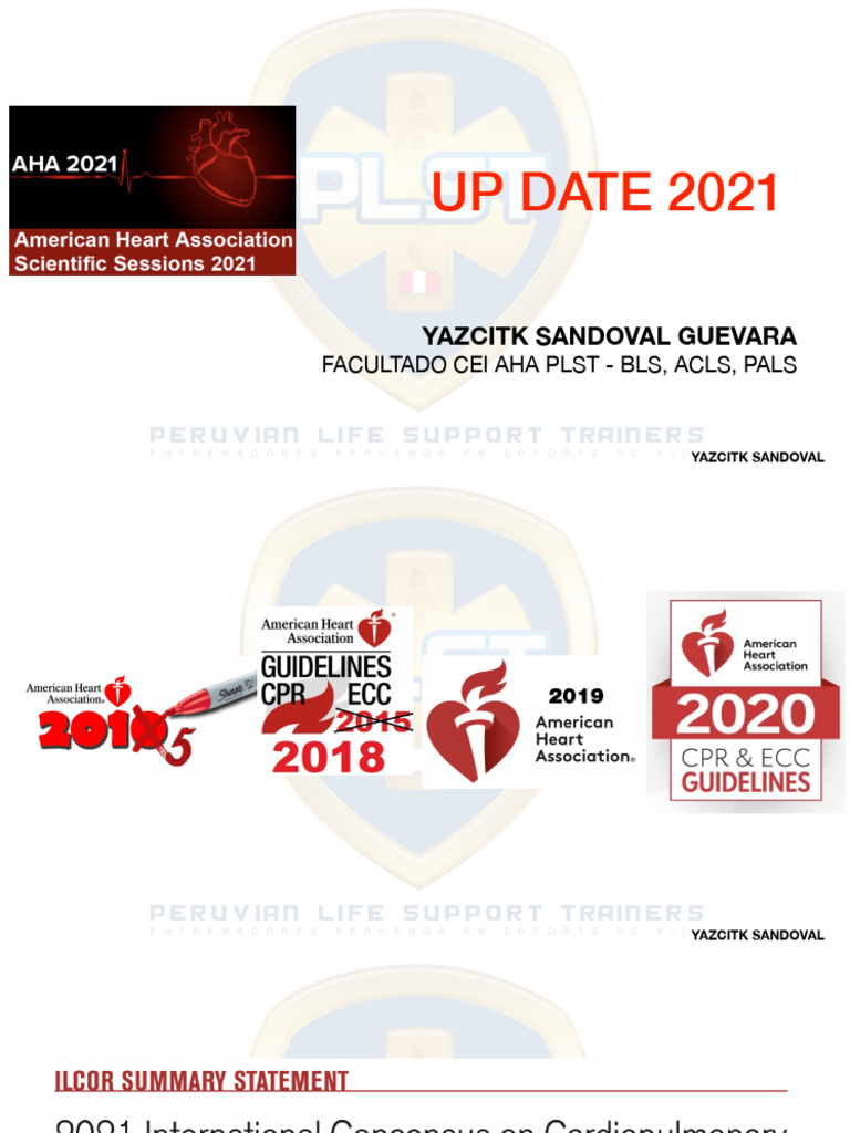 Up Date Aha 2021 | PDF | Reanimación cardiopulmonar | Paro cardíaco