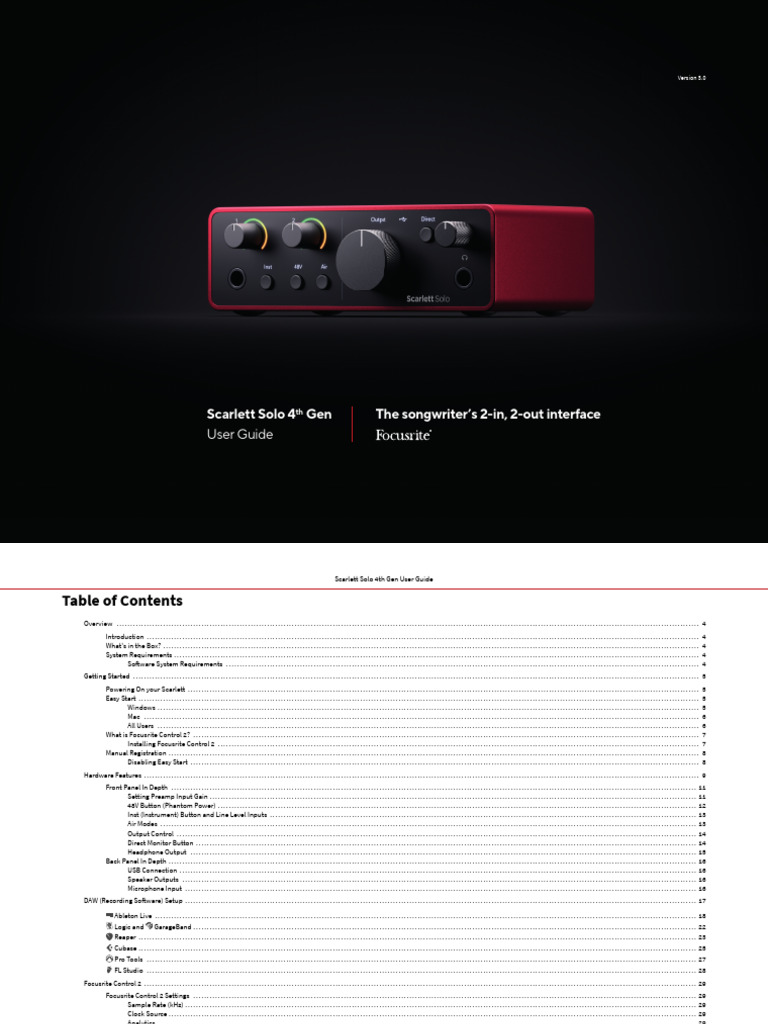 Scarlett Solo 4th Gen User Guide V3-Pdf-En | PDF | Icon (Computing) | Operating System