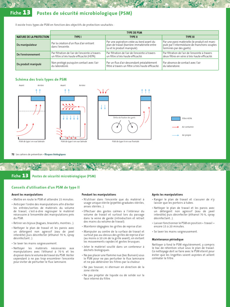 Conseils pour PSM de type II | PDF
