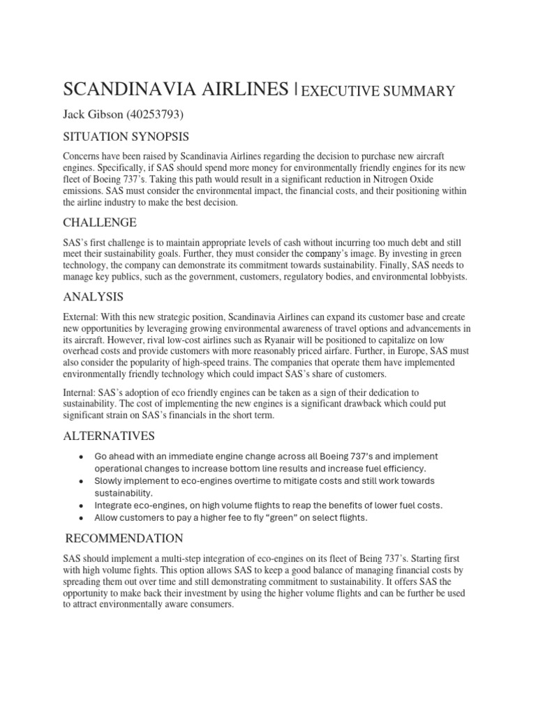 SAS Exec Summary | PDF