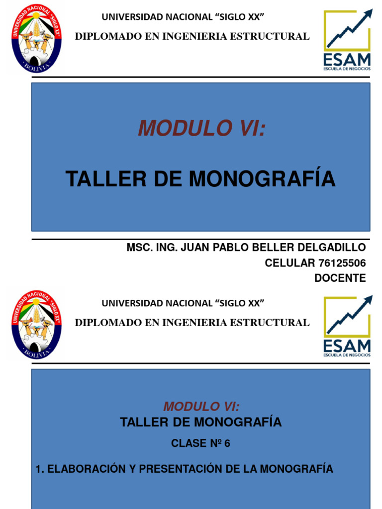 Clase #6 - Modulo Vi Taller de Monografía | PDF | Informática