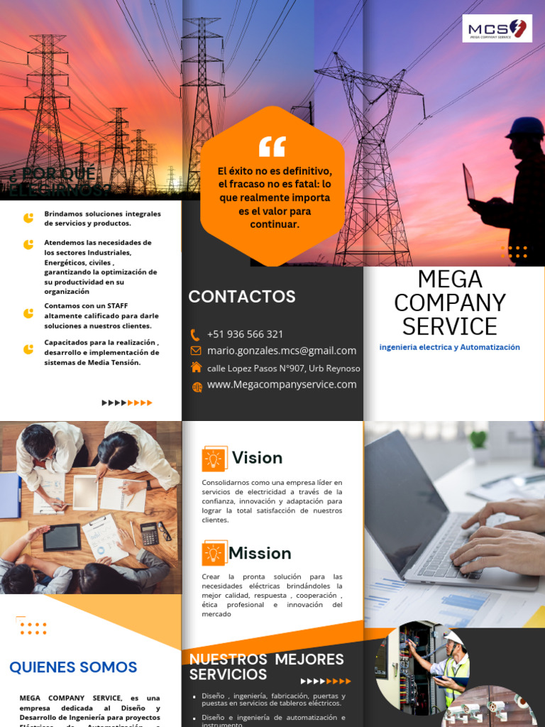 Brochure Mega Company Service - 1 PDF | PDF | Ingeniería | Automatización