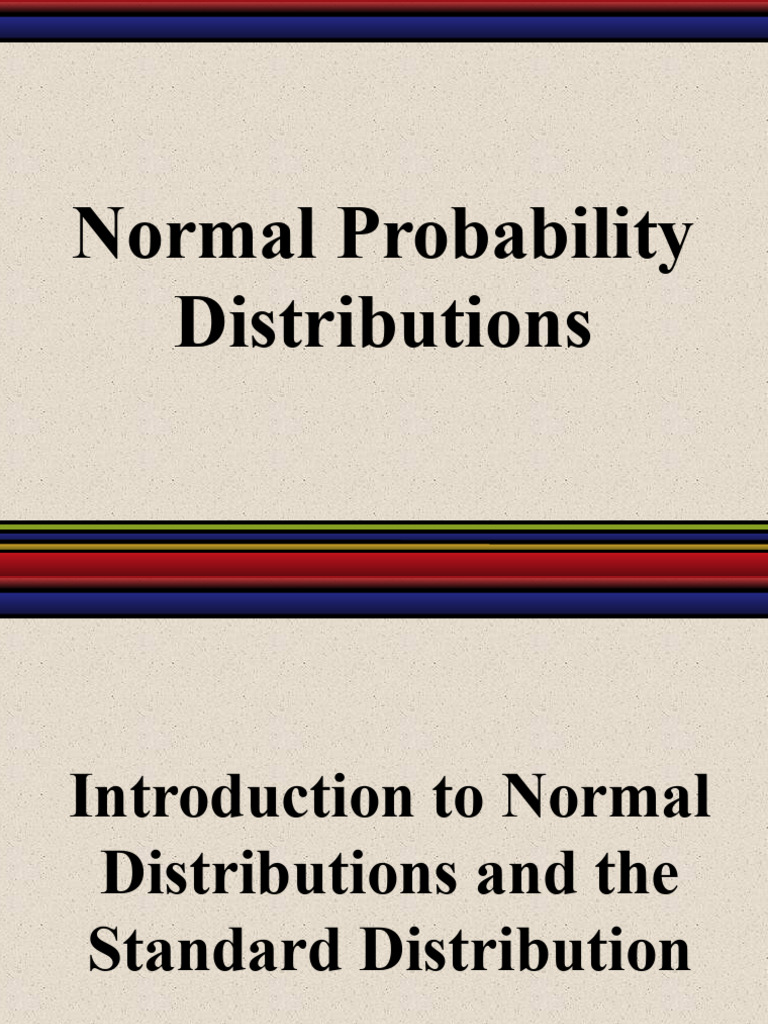 Understanding Normal Distributions | PDF | Normal Distribution ...