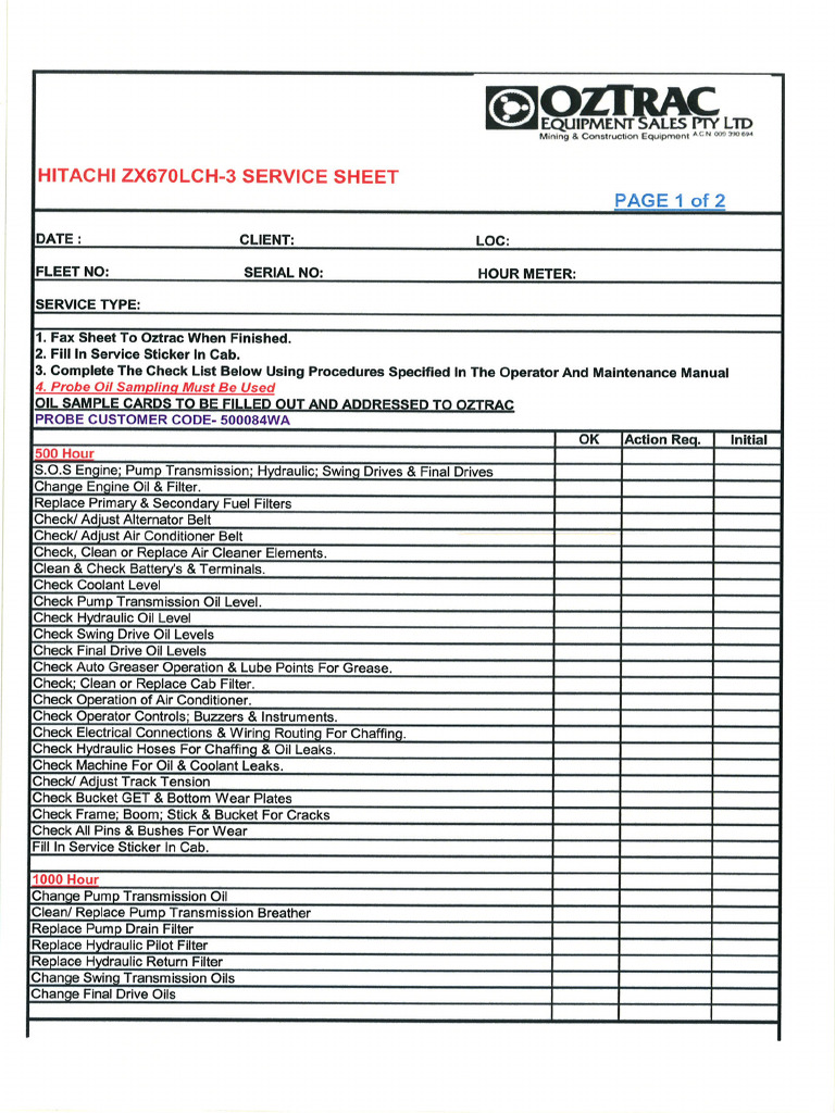 ZX670LCH-3 Service Sheet | PDF